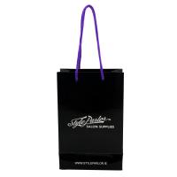 China Printed Black Paper Shopping Bags Gift Window Packaging Bags With Handles Wholesale for sale