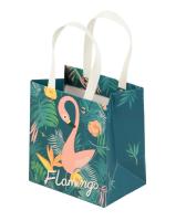 China Printed Coloured Paper Carrier Bags Purse Packaging Rivet Flat Paper Handle for sale