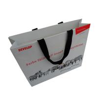 China Custom Printed Green Paper Euro Tote Bags With Silver Foil Stamping Logo For Apparel for sale