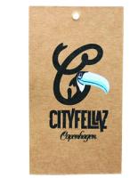 China Custom Printed Brown Kraft Paper Hang Tags  For Clothing With Embossed Logo for sale