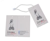 China Custom Printed Personalised Centerfold Clothing Paper Swing Tags Supplier for sale