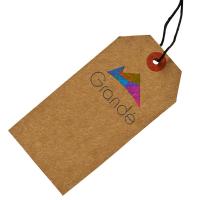 China Custom Printed Brown Kraft Paper Swing Hang Tags Paper Price Tags Factory for sale