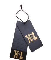 China Bespoke Paper Clothing Brand Hang Tags And Labels Perforated Garment Tags Printing for sale
