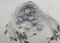 China Custom Clothing Aluminum Metal Seal Tags With Plastic Drop Domed Epoxy Resin for sale