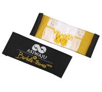China Custom Woven Clothing Labels Fabric Labels Woven Tags For Kids Clothing Factory for sale