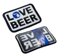 China Custom Iron On Woven Labels For Clothing Woven Iron On Name Labels Glue Back for sale