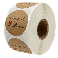 China Custom Printed Kraft Paper Stickers Eco-Friendly Custom Logo Stickers Manufacturer for sale