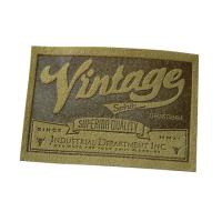 China Branding Custom Leather Labels Small Size Unique Fashionable Creative Design for sale