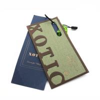 China Custom Brown Kraft Paper Shoes Tags Plastic Hangtags With Design Printing for sale