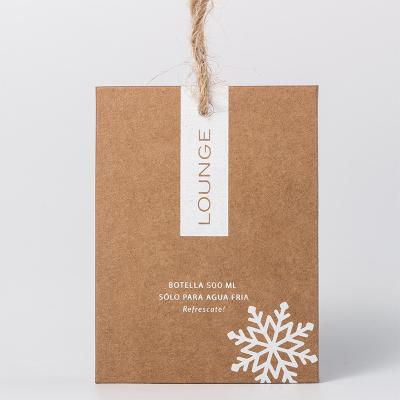 China Custom Brown Kraft Paper Cardstock Hanging Price Tag Printing With Hemp String for sale
