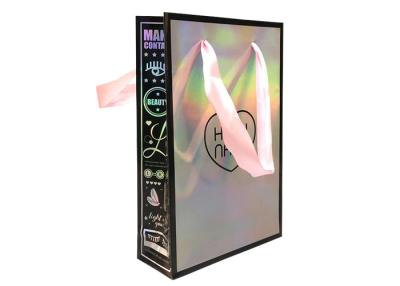 China Bespoke Luxury Hologram Paper Shopping Bags Online With Artwork Printing for sale