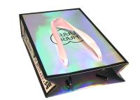 China Bespoke Luxury Hologram Paper Shopping Bags Online With Artwork Printing for sale