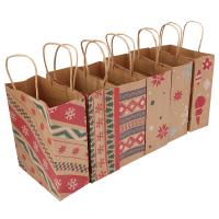 China Custom Eco-Friendly Brown Kraft Paper Shopping Bags With Logo Printing Supplier for sale
