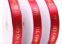 China Wholesale Custom Satin Ribbon with Gold Foil Logo Luxury Ribbon for Boutiques for sale