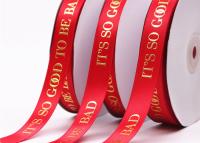 China Wholesale Custom Satin Ribbon with Gold Foil Logo Luxury Ribbon for Boutiques for sale