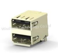 China 1734062-3 USB Connectors Stacked Offset Reel W/ CAP RF Interconnects for sale