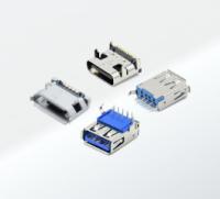 China 85543-7003 Modular Connectors  Ethernet Connectors CAT5E RA TH SHIELDED JACK SPRING PDNI for sale