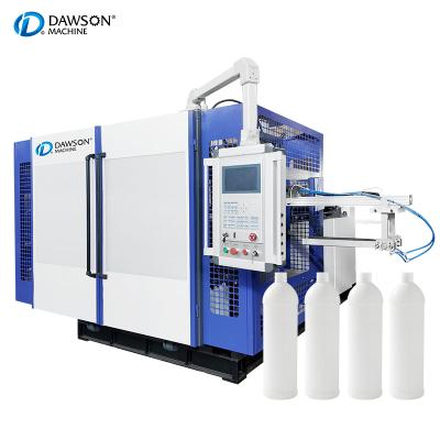 China HDPE 500ml 900ml Double Station Four Die Heads Extrusion Blow Molding Machine for sale