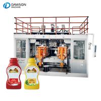 China Double Station HDPE Blow Molding Machine 30kw Extruder Motor for 1L 3L Soy Sauce Bottles for sale