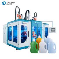 China Fully Electric 5L HDPE Laundry Detergent Bottle Blow Molding Machine Three Die Head Extrusion for sale