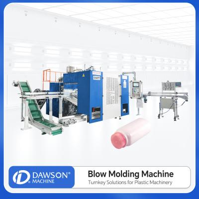China Full Electric Double Station Extrusion Blow Molding Machine 1000ml 220KN Clamping Force for sale