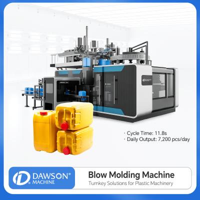 China Automatic Rotary Blow Molding Machine with 25L Max. Product Volume and 120 kg/h Output for HDPE Bottle Production for sale