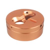 China Precision CNC Machined Optical Housing in AL6061 Aluminum with Gold Anodizing Finish and ±0.01mm Tolerance for sale