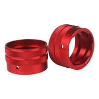 China Precision CNC Turned AL6061 Aluminum Lens Retaining Ring With Custom Red Anodizing for sale