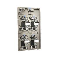 China 4-Station PCB Tooling Fixture with AL7075 Aerospace-Grade Aluminum and Hard Anodizing + FR4 ESD for PCBA Assembly for sale