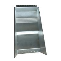 China Tapered Structural Duct Chute Component Precision Formed Sheet Metal Channel Bracket for sale