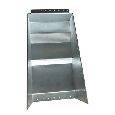 China Tapered Structural Duct Chute Component Precision Formed Sheet Metal Channel Bracket for sale