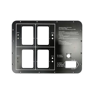 China 4 Channel Battery Charger Front Panel Precision Sheet Metal Enclosure Panel for sale