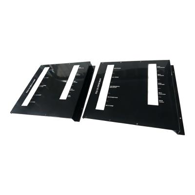 China Angled Instrument Panel Pair Precision Formed Sheet Metal Control Panel Trays for sale
