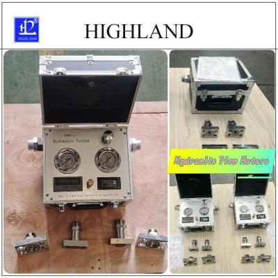 China HIGHLAND MYHT-1-5 Portable Hydraulic Flow Meter 500L/min 420 Bar Data Display for sale