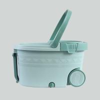 China Indoor Floor Cleaning Spin Mops And Buckets  With Retractable Handle 1.1M 360 Mop And Bucket for sale