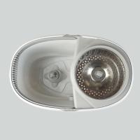 China Rotating Mop And Bucket Stainless Steel Extendable Handle Circular Floor Cleaning Mop for sale