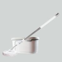 China Household 360 Rotating Spin Mop And Bucket Stainless Steel Rod + Microfiber Cloth Head for sale