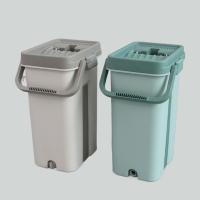China 6.5L Free Hand Wash Flat Squeeze Mop Bucket For Household Flexible Flat Floor Mop for sale