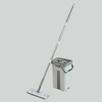 China 360 Magic Stainless Steel Handle Flat Head Microfiber Mop Set Hand Free for sale