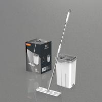 China Microfiber Self Cleaning Flat Squeeze Mop And Bucket Set Lazy Scraping Dust 360 for sale