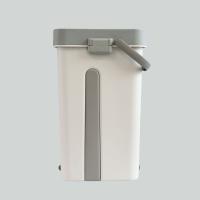 China White Squeeze Flat Mop And Bucket Set Long Handle Hardwood Floor 7.5L Capacity for sale