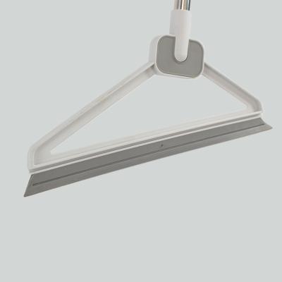 China Medium Size Stainless Steel & Silicone Floor Scraper Custom With Plastic Handle for sale