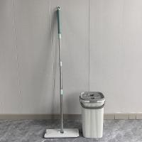 China Stainless Steel Handle Flathead Mop And Bucket 4.5L Washable Flat Floor Mop for sale