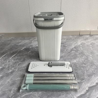 China 360 Degrees Flat Spin Mop With Bucket Vertical Washing For Home Cleaning for sale