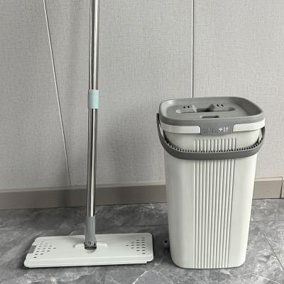 China Wet And Dry Magic Self Cleaning Flat Floor Mop Bucket 360 Rotating Swivel Microfiber Mop With Bucket for sale