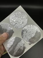 China Large Size Glossy Aluminum Foil Pressure Sensitive Seal Liner for Tea Tins, Coffee Cans and Packaging Containers for sale