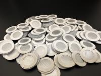 China 19.5mm OD × 12.5mm ID × 0.5mm Ring Universal Aluminum Foil Gasket for Laboratory Reagent Bottle Sealing for sale