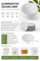 China 0.23–0.40 mm Aluminum Foil Sealing Liners for Food and Cosmetic Packaging Containers for sale