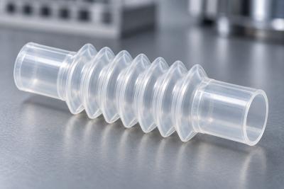 China 30 × Ø13.44 mm Medical-Grade VMQ Silicone Bellows Tube for Medical Devices and Precision Equipment for sale