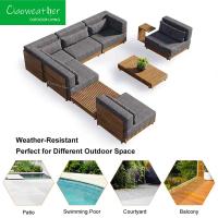 China Sofa Set Teak Wood Garden Sectional Modern Design Furniture Outdoor Coffee Table and Garden Sofa for sale